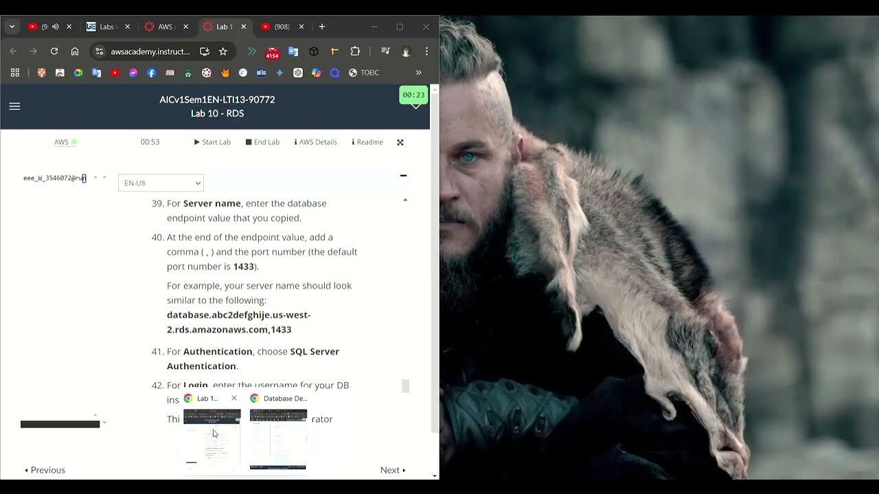 Module 10 Lab Creating an Amazon RDS Database Instance - YouTube