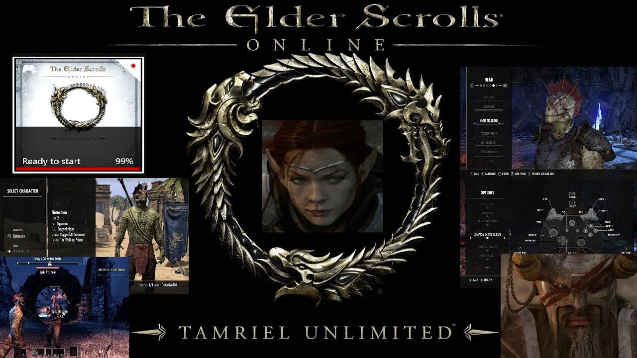 The Elder Scrolls Online: Update/Account Set Up/Log In/Character Set Up ...