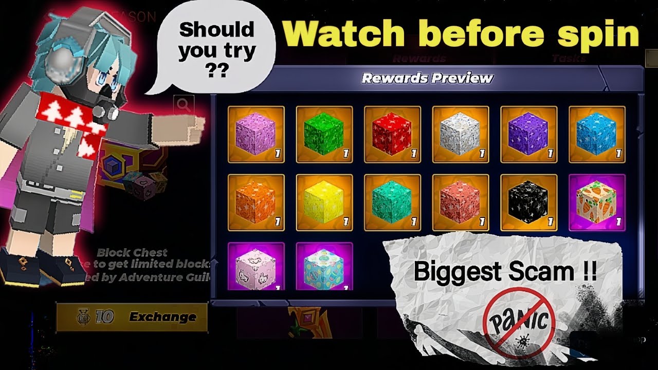 SCAM 🚫 ?? I opened block chest boxes 🙀 - YouTube