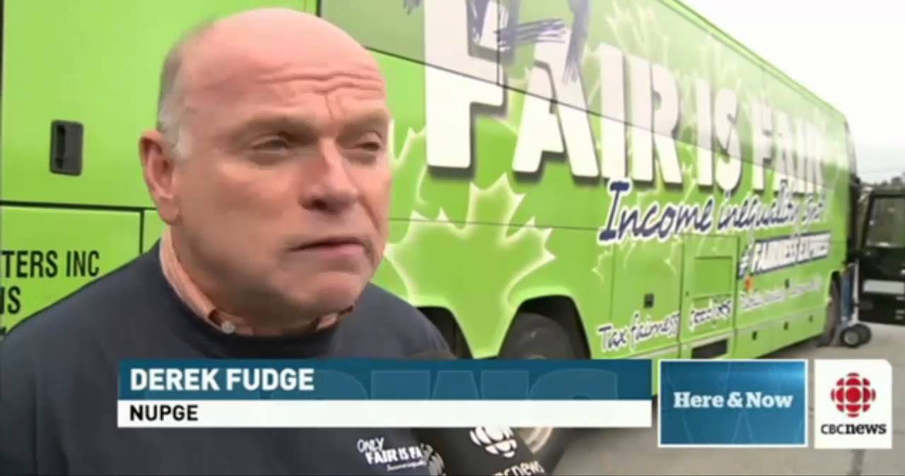 Derek Fudge, NUPGE on CBC News Newfoundland talking about the Fairness ...