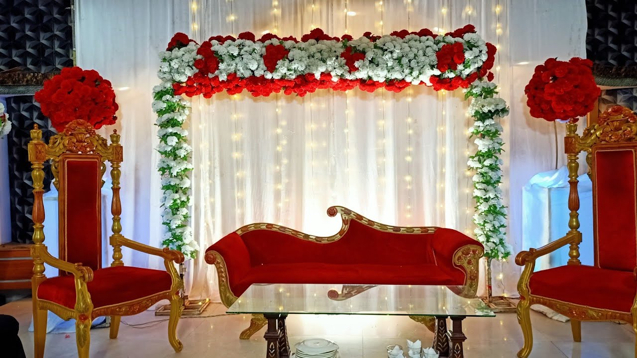 New Wedding stage Decoration || How to Decorate shadi season decoration ...