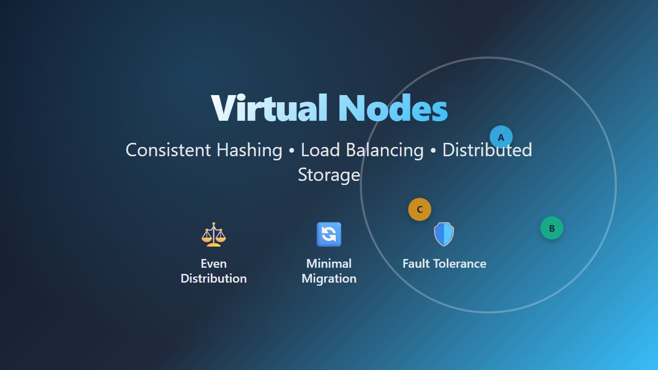 Virtual Nodes in Consistent Hashing Explained - YouTube