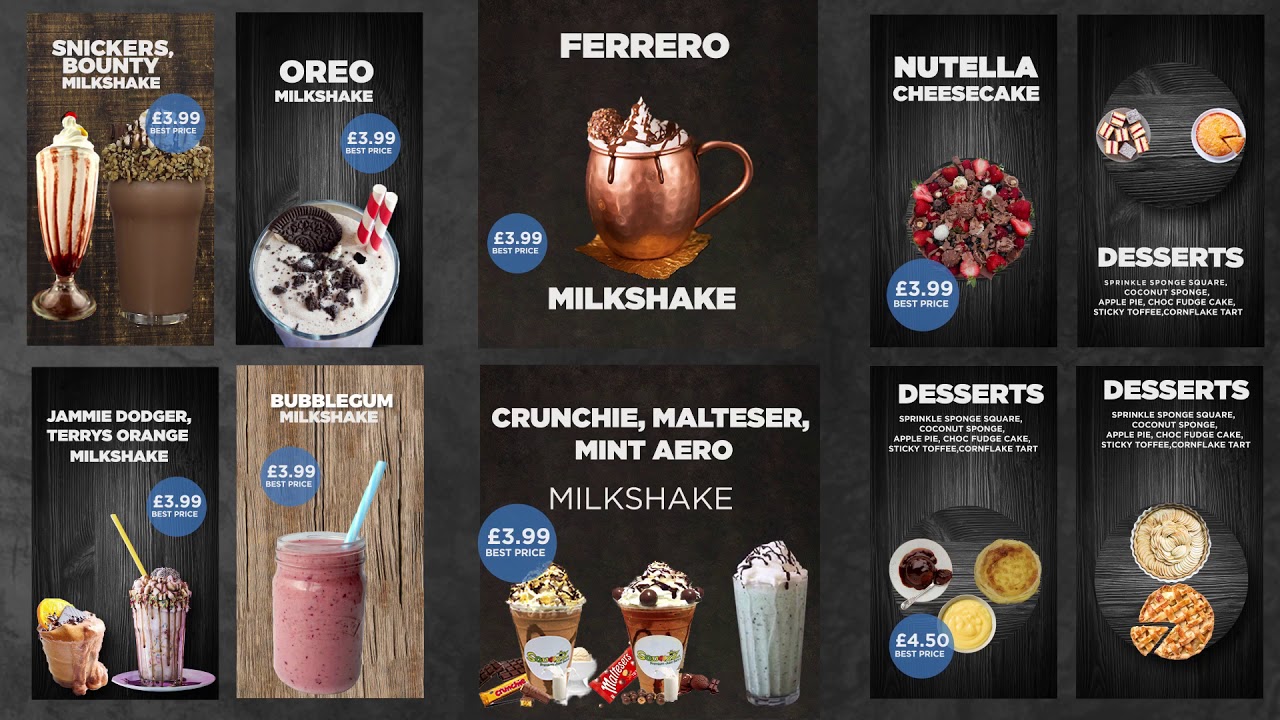 Animated menu card - YouTube