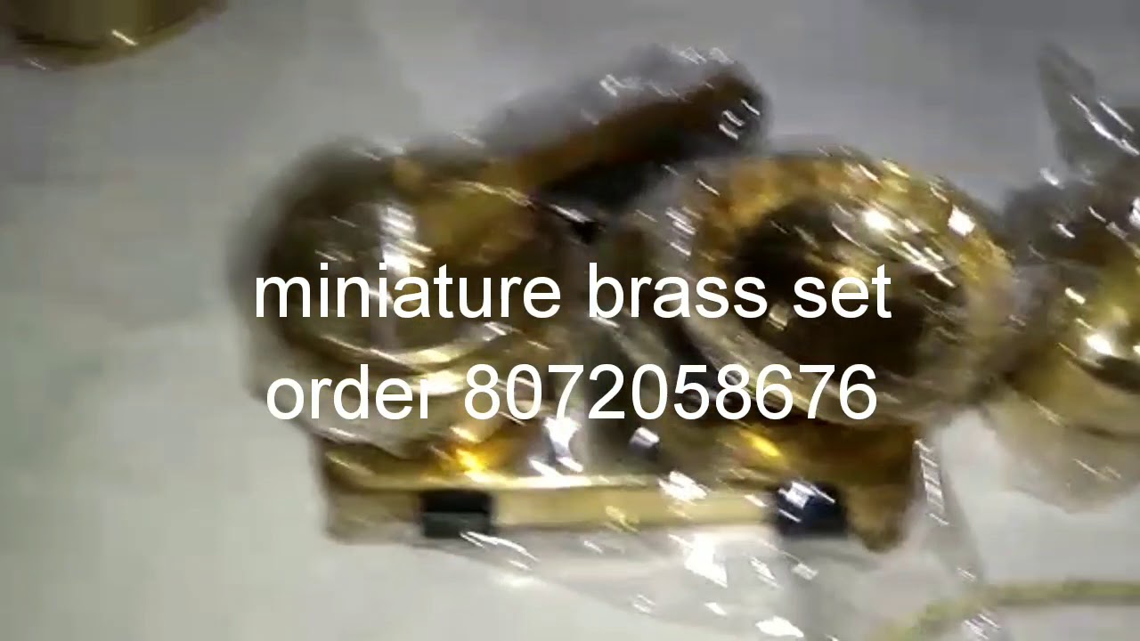 Miniature complete brass set//kids Miniature brass set// - YouTube
