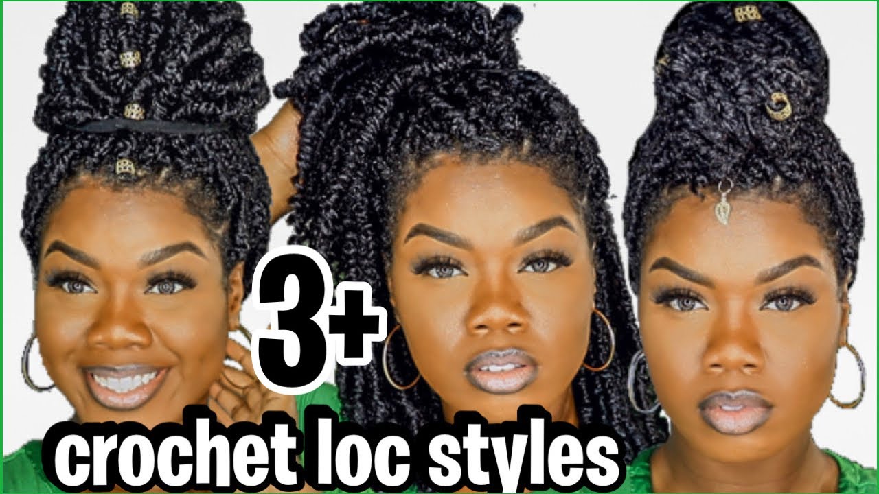 How to style crochet faux locs in 3 + ways! Easy and quick styling ...