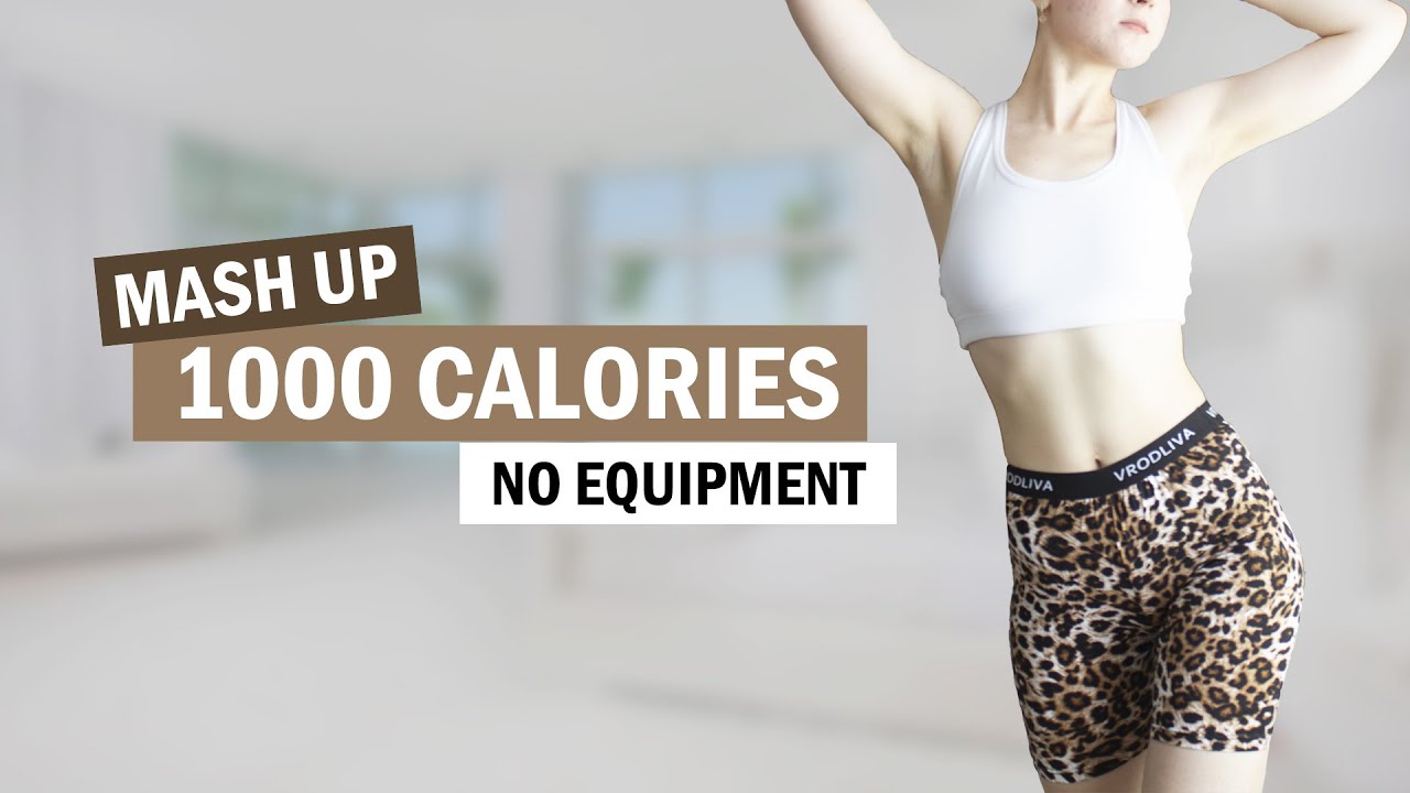 MASH UP! 1000 CALORIES CHALLENGE CARDIO WORKOUT | NO EQUIPMENT ...