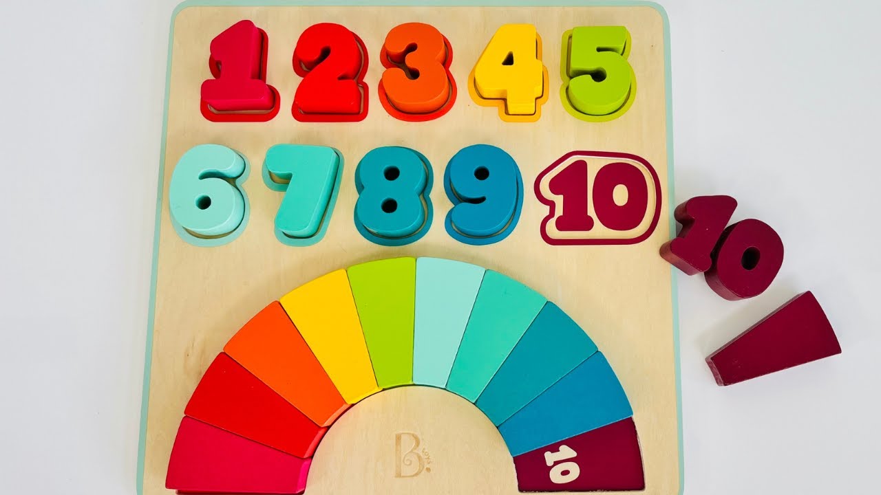 Best Learn Shapes, Numbers, Counting 1 to 10 with Rainbow Number Puzzle ...