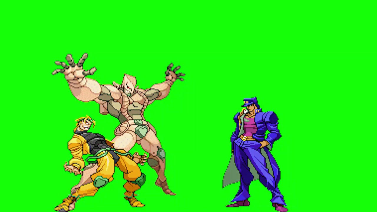 DIO Za Warudo Time Stop Jojo HFTF Green Screen - YouTube