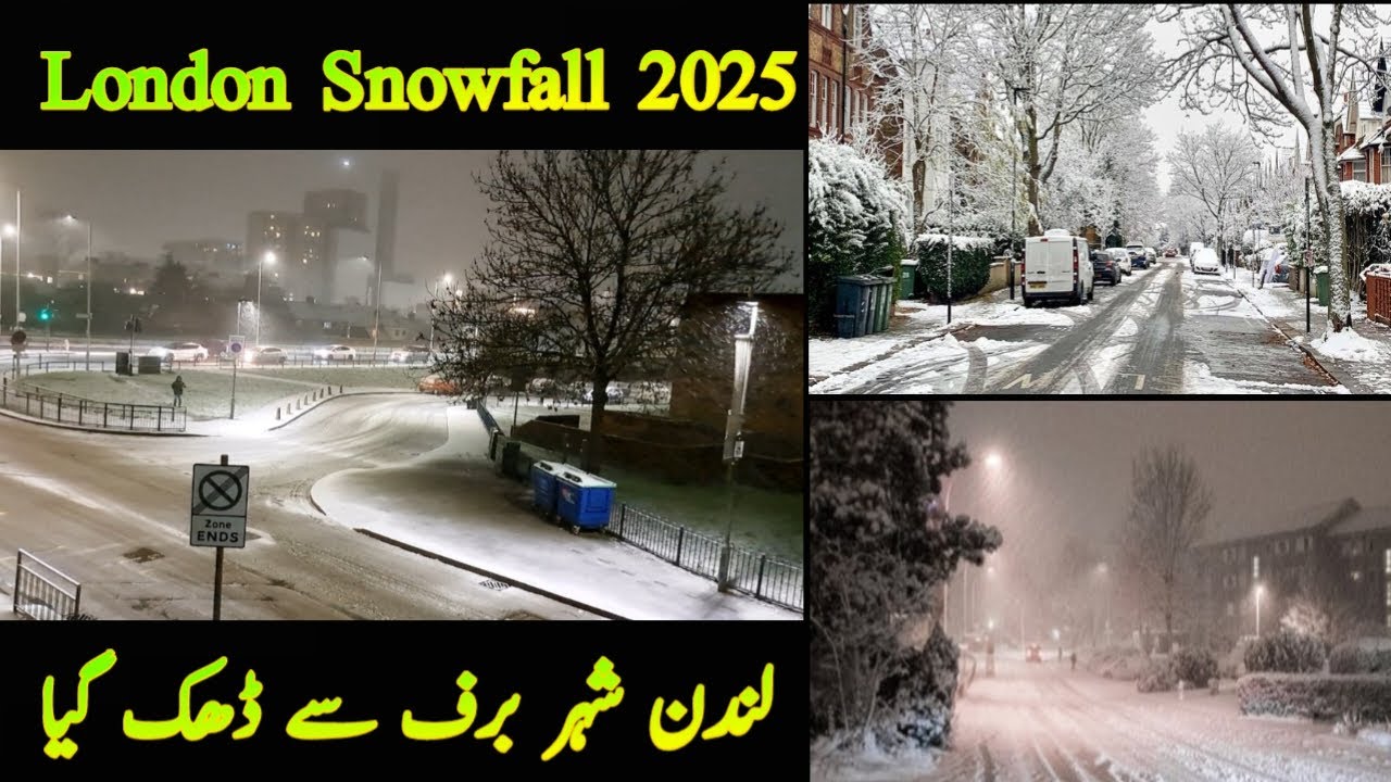 Snow in London | First Snowfall of 2025 in the UK | London Snowfall ...