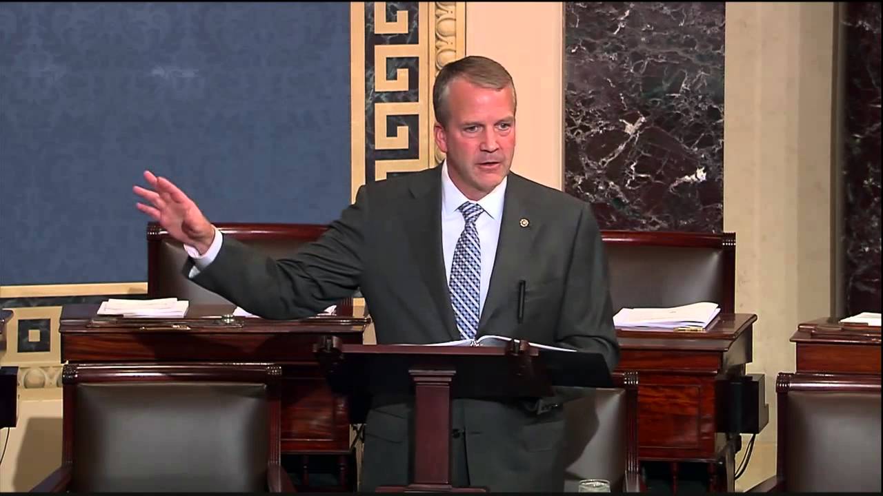 Sen. Dan Sullivan (R-AK) speaks on the Senate Floor, October 6, 2015 ...