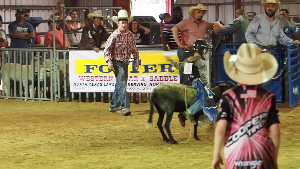 North Texas Fair and Rodeo Mutton Bustin' Event - YouTube