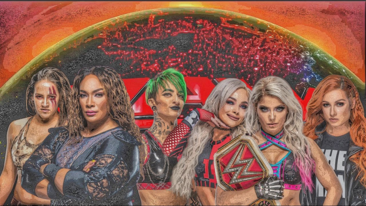 WWE 2K20 RAW 18 Nia Jax, Ruby Riott & Sarah Logan vs Alexa Bliss, Liv ...