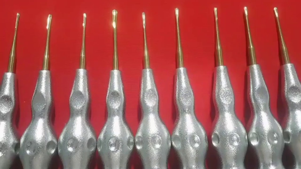 Root Elevators Gold Titanium Plasma Coated Colour Points Short Blasting ...