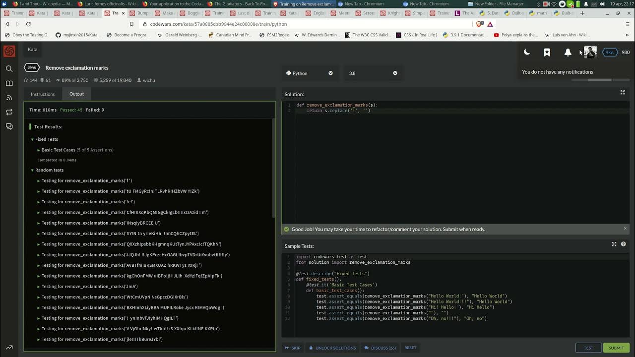Remove Exclamation Marks [CodingKata] DAY111 - YouTube