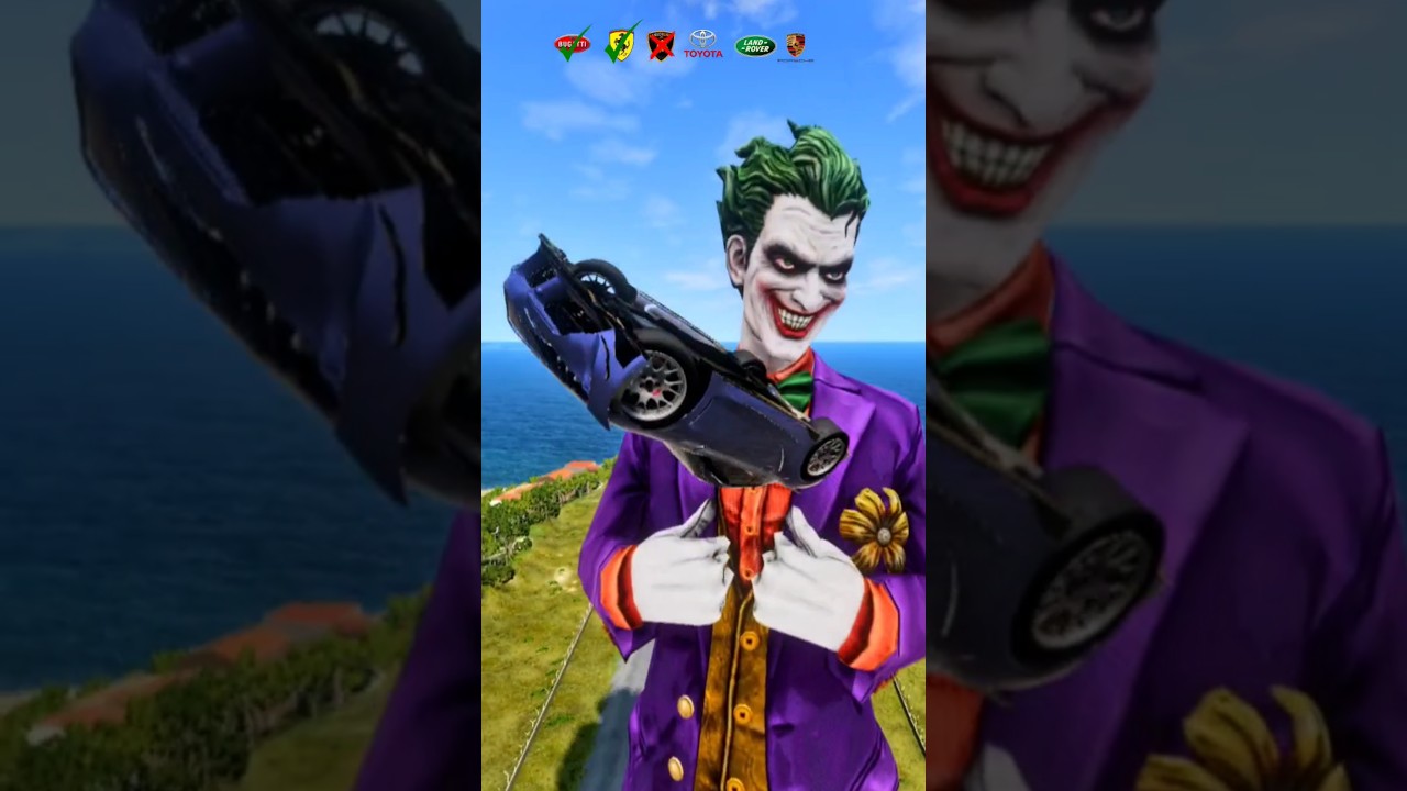 Joker Vs Cars 🚗 ll BeamNG.Drive kl #shorts #beamng #joker #beamngdrive ...
