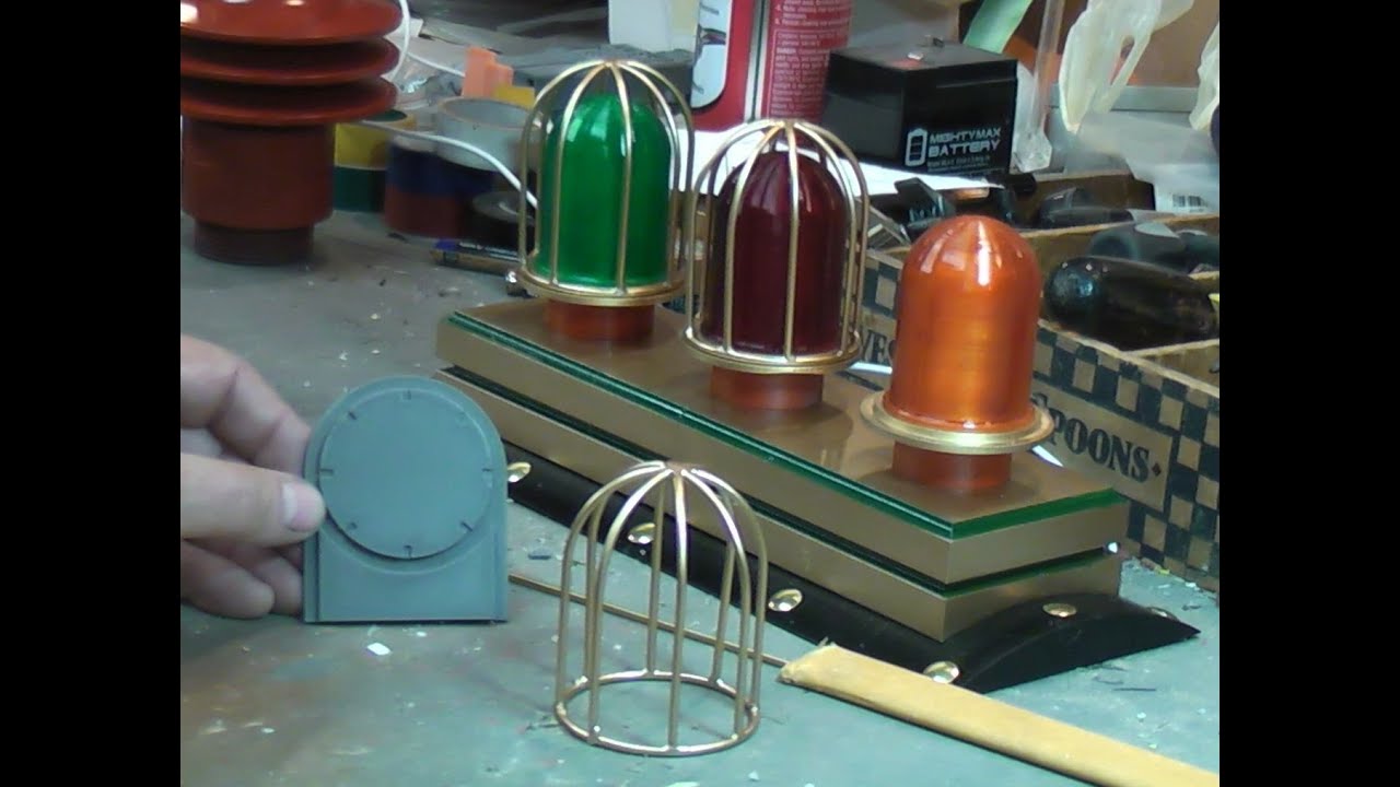 Time Machine Lamp console display. Making the lamp cage using wire, the ...