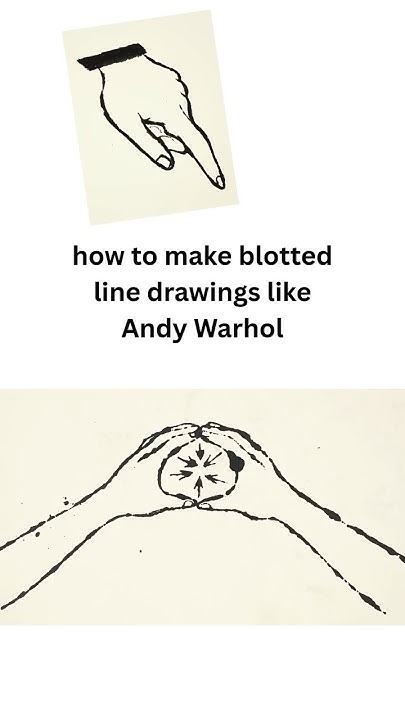 blotted line drawings in the style of Andy Warhol #blottedline #drawing ...