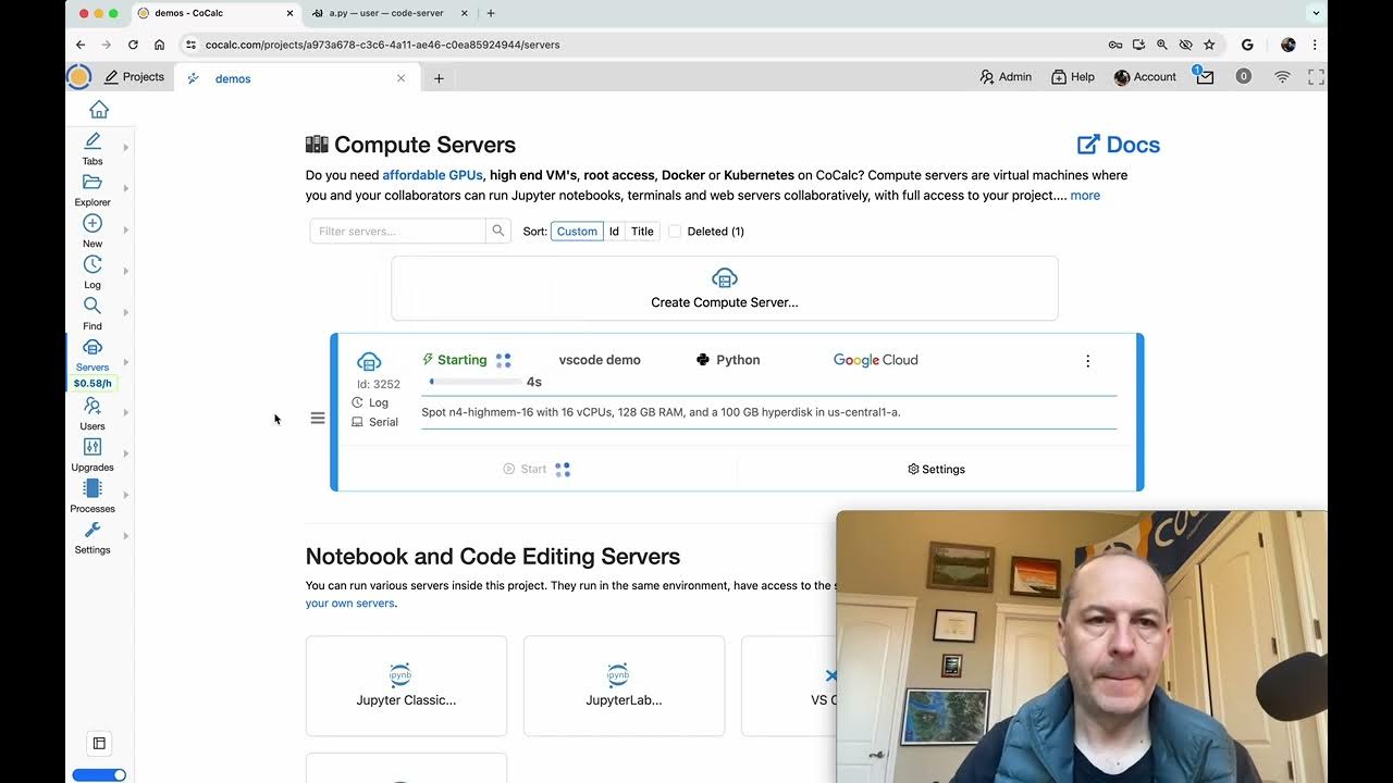 Using VS Code on CoCalc - YouTube