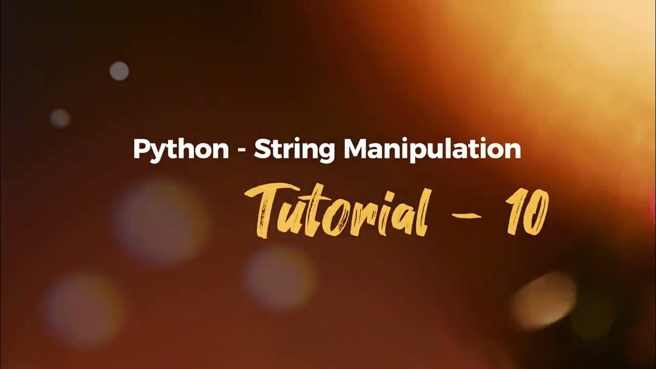 Python For Beginners : Understanding String Manipulation In Python ...