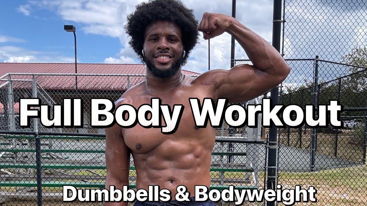 Full Body Fat Burning Workout | Dumbbells + Bodyweight for Fat Loss ...