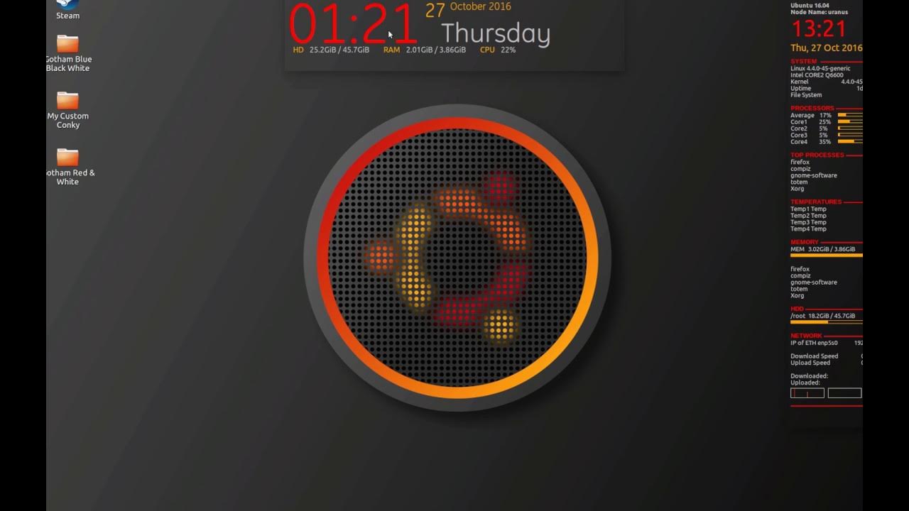 Custom Conky - How to Customize in Ubuntu (Part 2) - YouTube