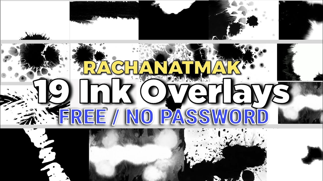 19 free transparent ink overlays pack | for video editing | kinemaster ...