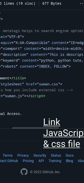 #css #javascript #html This is how you can link javascript and css file ...