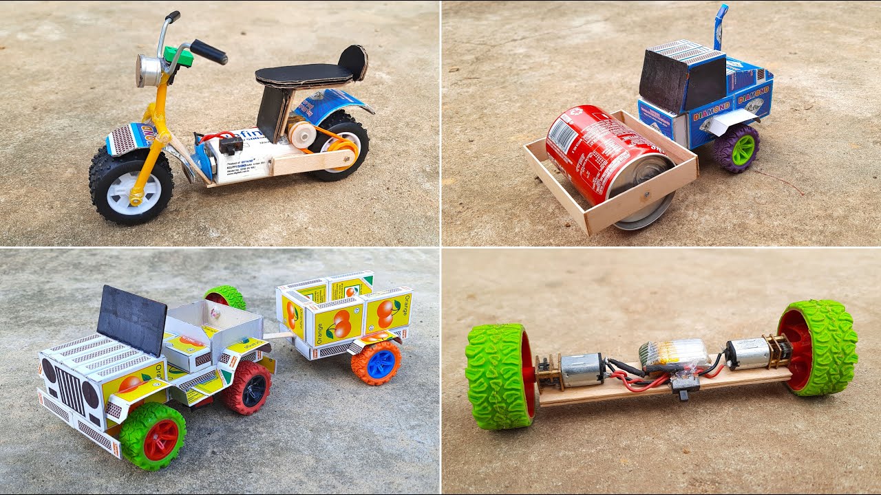 4 Amazing DIY Toys You Can Make at Home | Awesome diy Ideas | dc motor ...