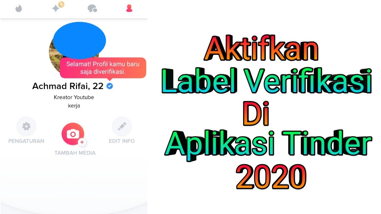 Cara mendapatkan Label Verifikasi di Aplikasi Tinder 2020 - YouTube