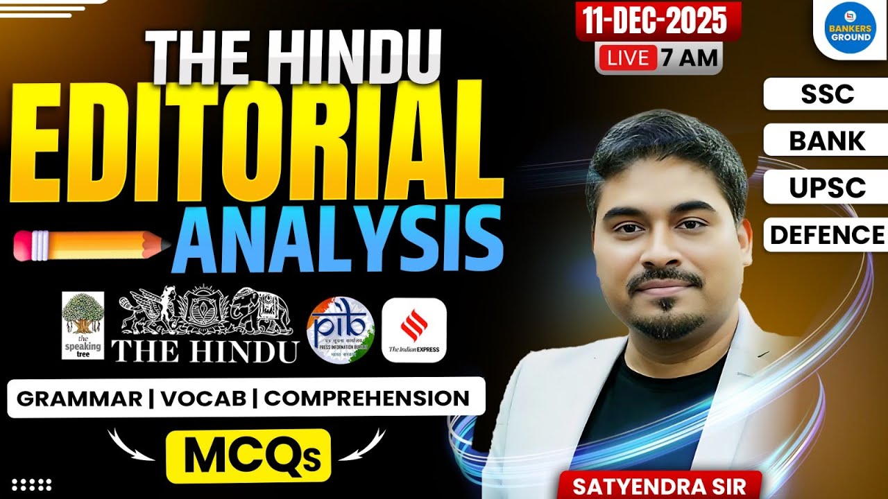 The Hindu Editorial Analysis | 12 December 2025 | Editorial | English ...