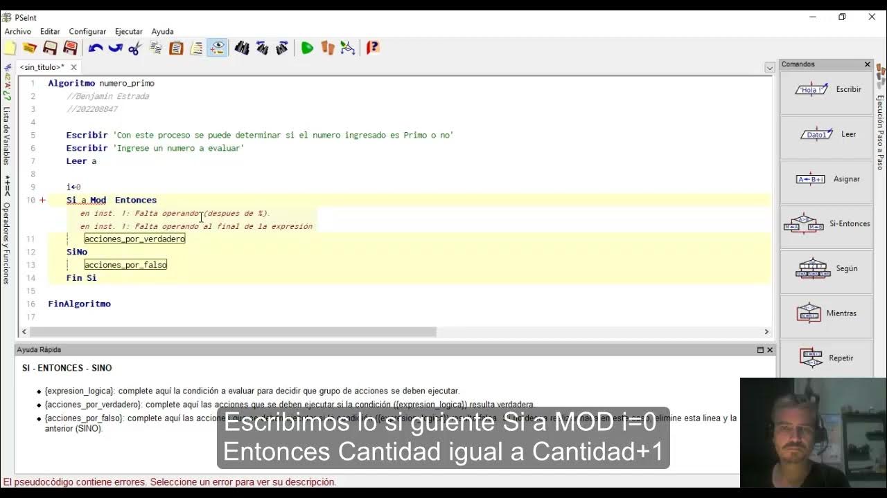 Algoritmo para determinar numeros primos en Pseint - YouTube