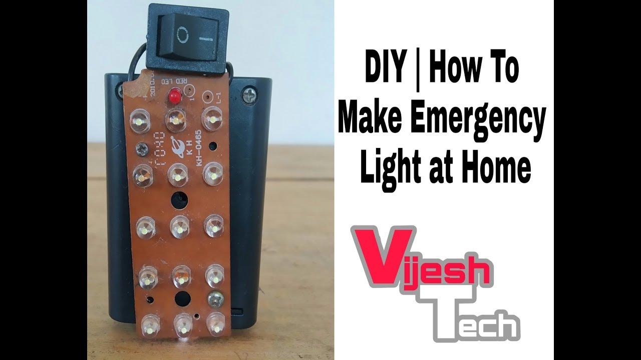 How To Make a Mini Emergency Light at Home - YouTube