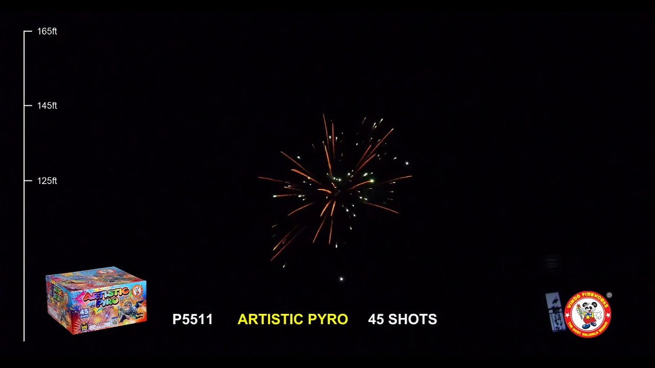 Artistic Pyro - 500 Gram Cake (Winda Fireworks) - YouTube