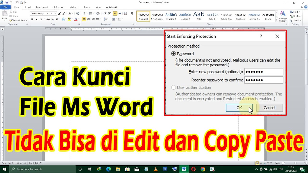 Cara Mengunci File Dokument Microsoft Word Agar Tidak Bisa di Edit ...