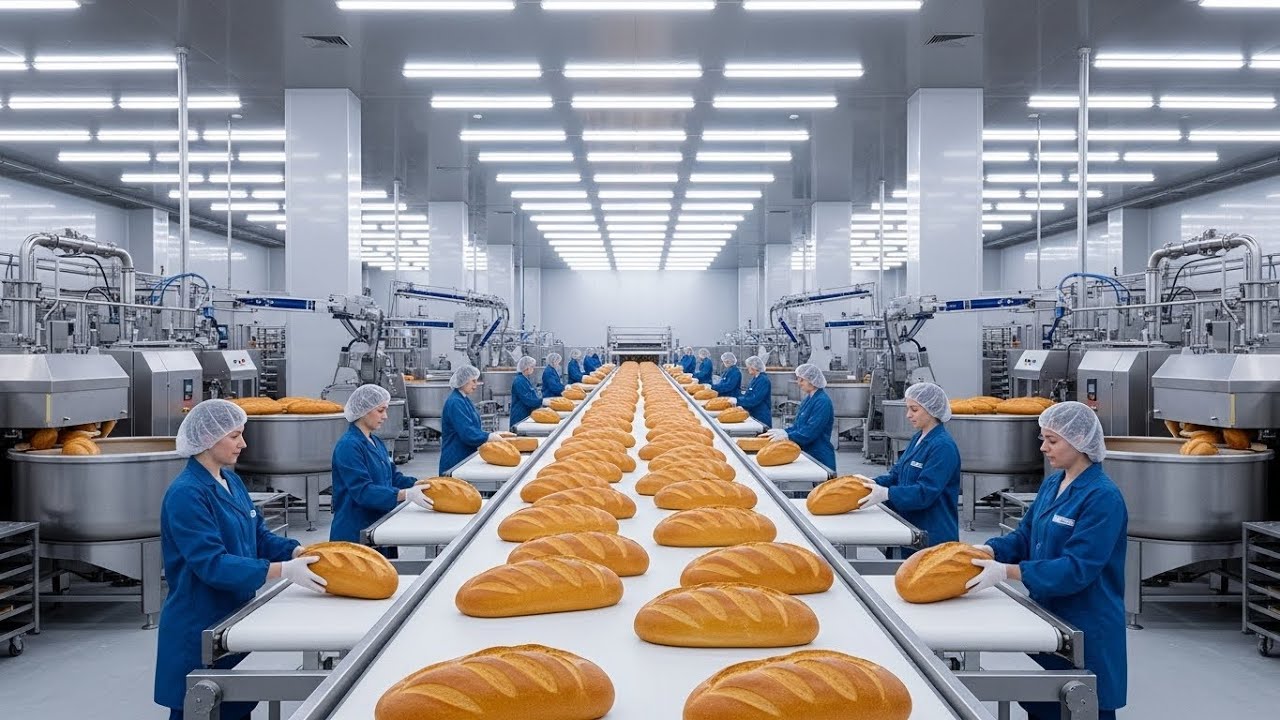 From Grain to Grocery: Inside a $100M Bread Mega-Factory - YouTube