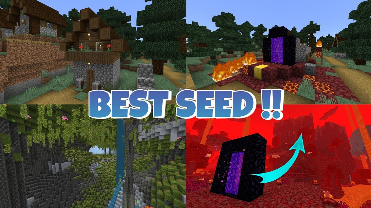 Best Seed for Minecraft 1.18.32 | Double Blacksmiths & Bastion At Spawn ...