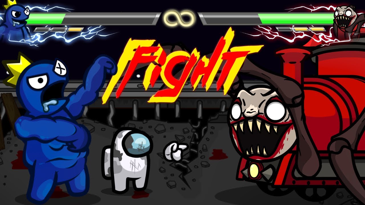 Choo Choo Charles vs Rainbow Friends vs Among Us Zombie - Error Motion ...