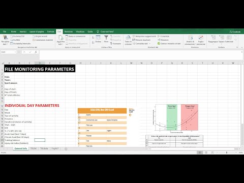 TUTORIAL (parte 2) - Creazione file excel monitoraggio carico/recupero squadra e atleti