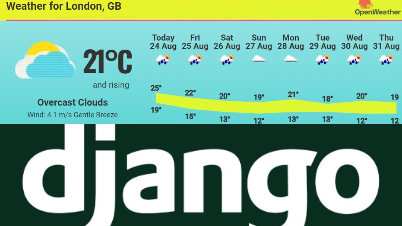 Weather App Django Python Api Youtube