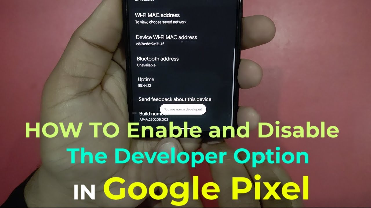 How to Enable or Disable Developer Option in All Google Pixels - YouTube