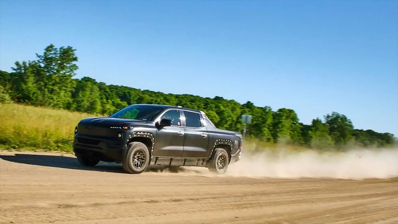 Chevrolet Silverado EV Prototype Hits the Track (B Roll) - YouTube