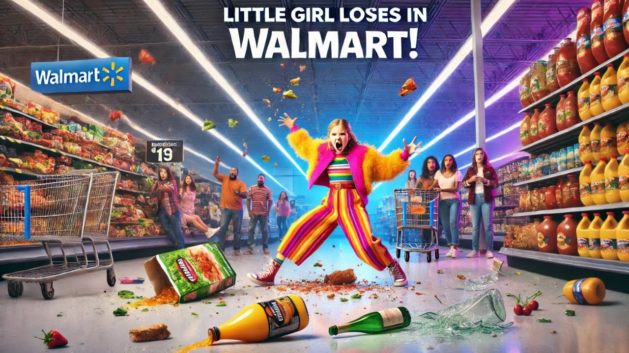 "Little Girl Goes Wild in Walmart: Chaos in the Aisles! 🛒💥" #walmart ...