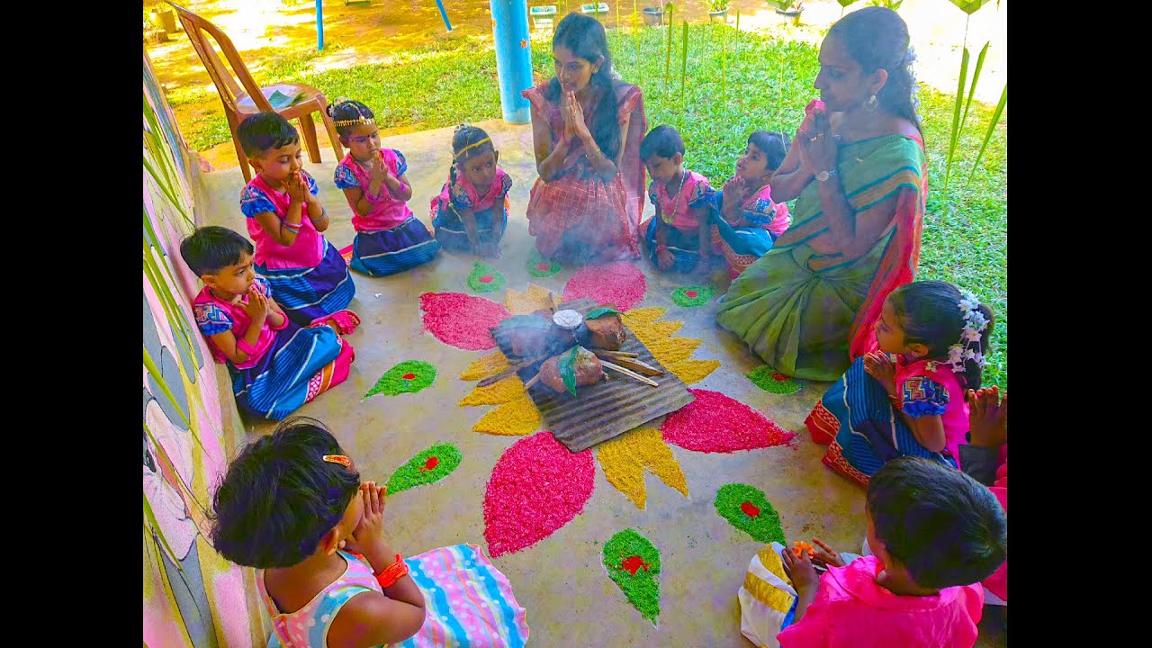 පොඩිත්තන්ගේ තෛයි පොංගල් සැමරැම - Pongal Activities for kids - YouTube
