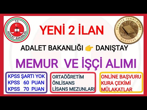 KPSS EN AZ 60 VE 70 İLE YENİ MEMUR ALIMI✅LİSE-ÖNLİSANS-LİSANS DANIŞTAY BAŞKANLIĞI BAŞVURU NEREDEN ✅