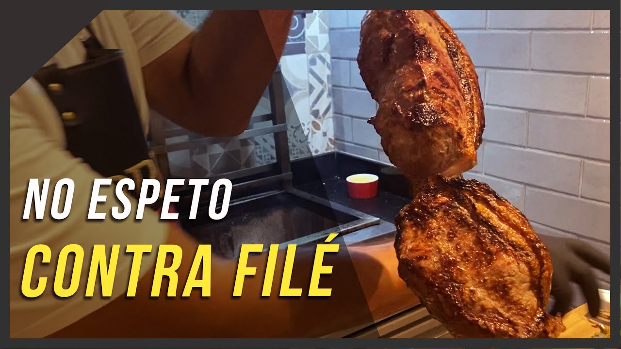 CONTRA FILÉ DE CHURRASCARIA - Churrasco de contra filé no espeto - YouTube
