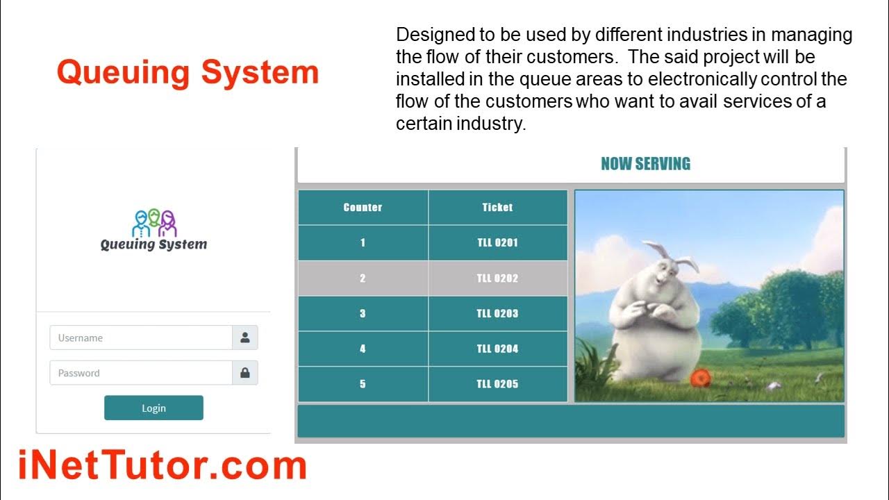 Queuing System Free Template Source code - YouTube