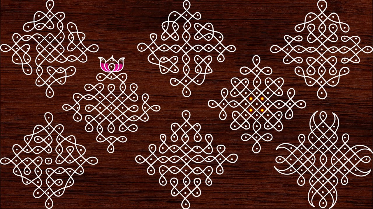 Navratri special kambi kolam design 2023 | Simple 9 dots chukkala ...