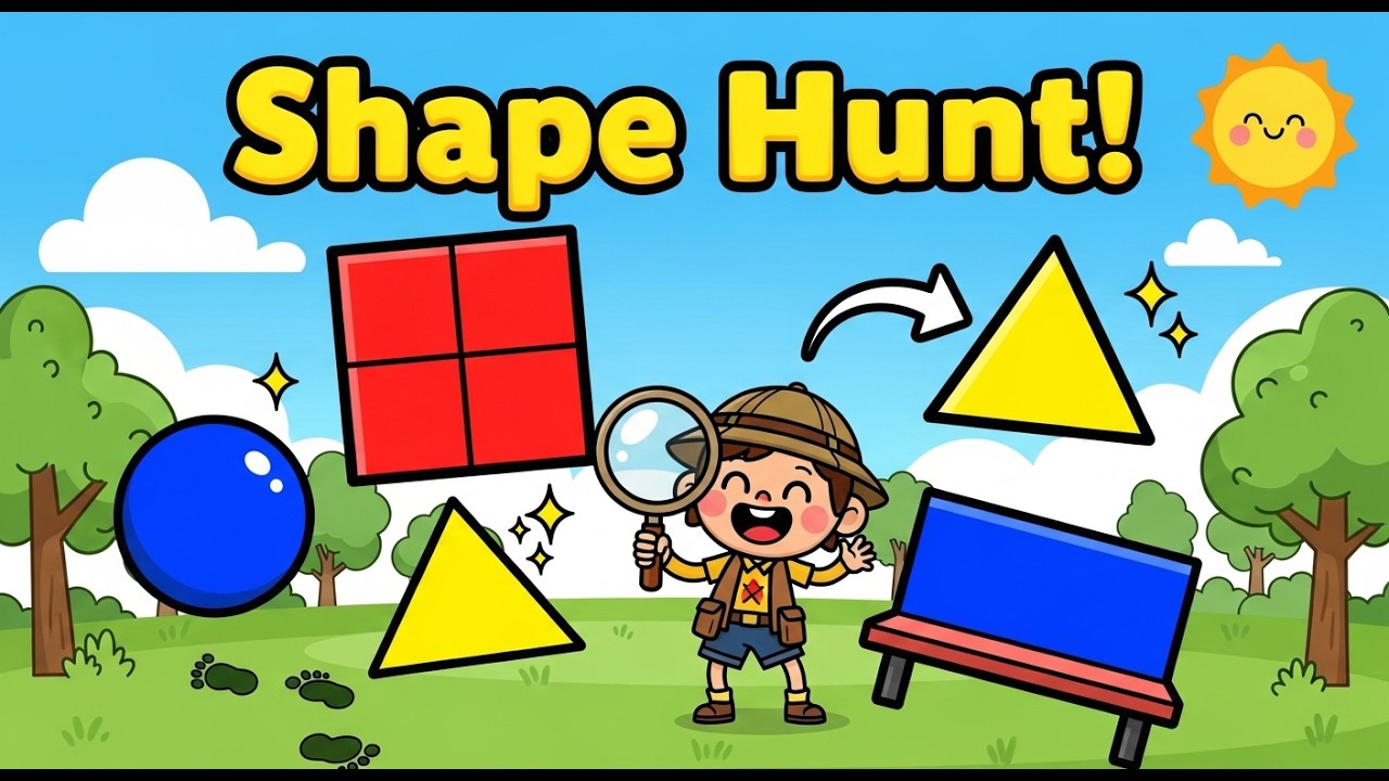 Outdoor Shape Scavenger Hunt for Kids | Learn Shapes Outside | Fun ...