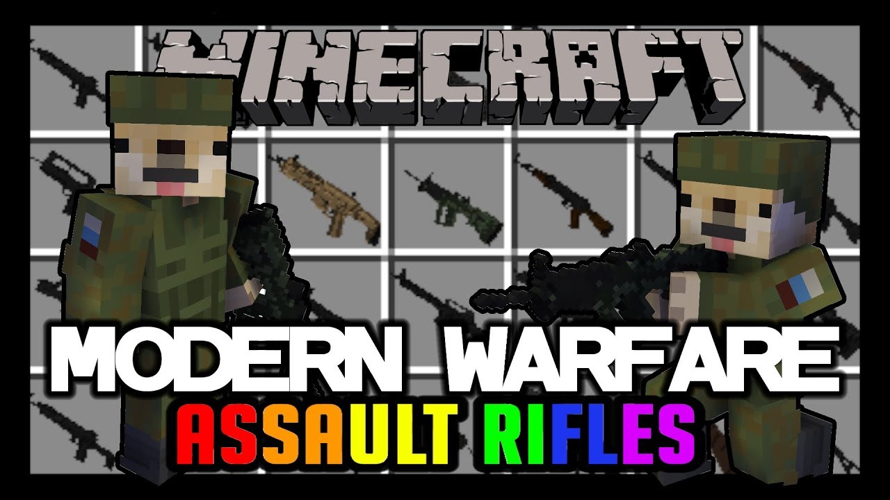 Minecraft | MODERN WARFARE MOD | MY ASSAULT RIFLES COLLECTION| Mod ...