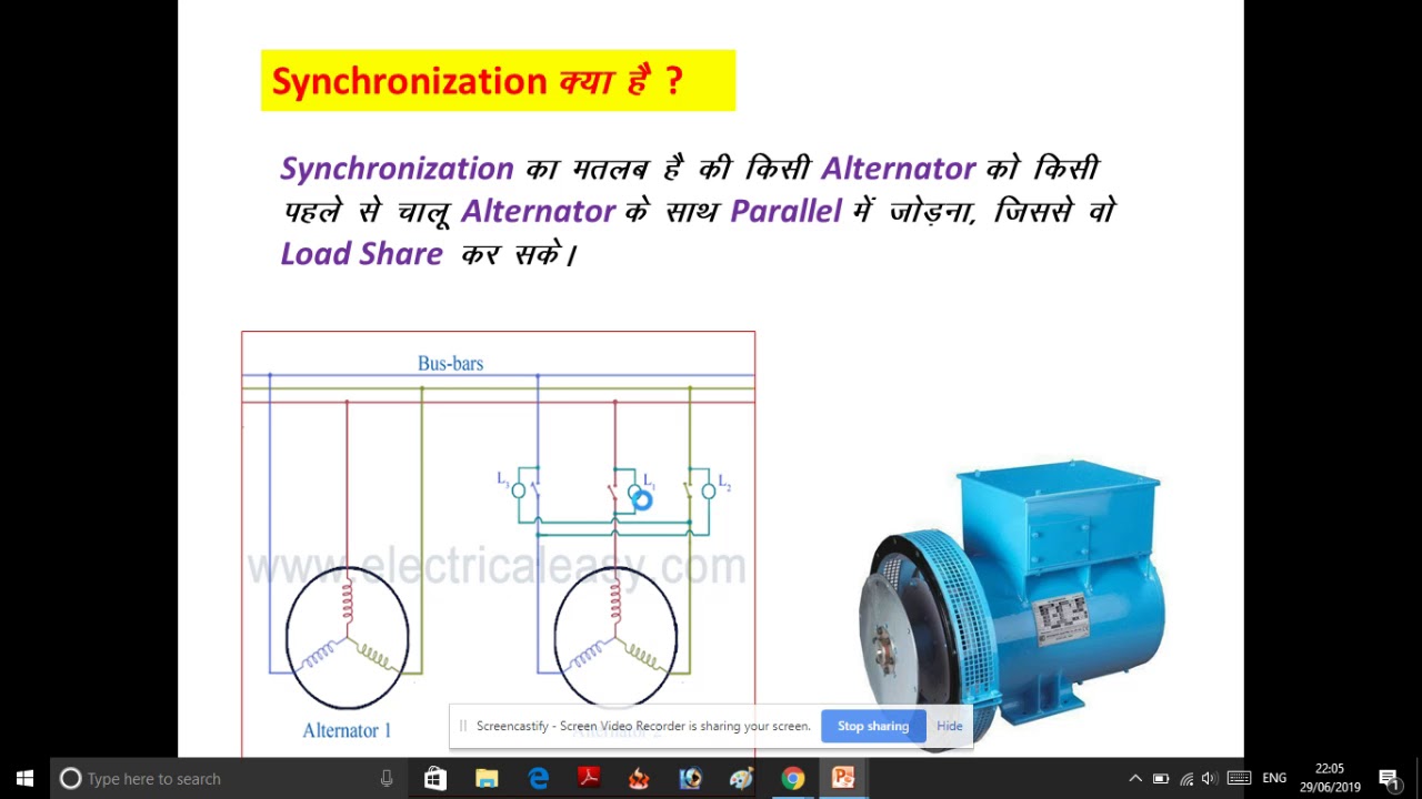 Synchronization Of Alternator in Hindi Rupesh sahu Excellence Academy ...
